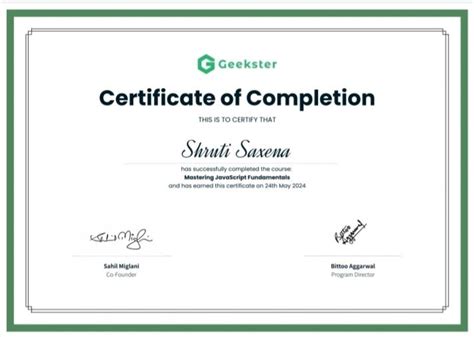 Hello Connections 📢i Am Excited 🎉to Share That I Got A Javascript… Shruti Saxena