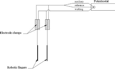 connection of the gripper electrodes to the edaq potentiostat