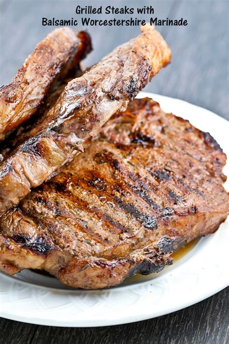 Grilled Steaks With Balsamic Worcestershire Marinade Roti N Rice