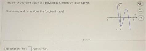[answered] the comprehensive graph of a polynomial function y f x is