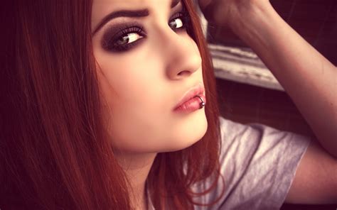 Girl Piercing Face Wallpaper Hd Girls 4k Wallpapers Images And