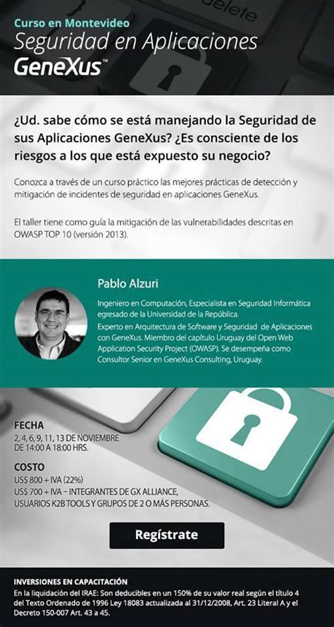 Genexus Consulting On Linkedin ¡vuelve El Curso De Seguridad En App