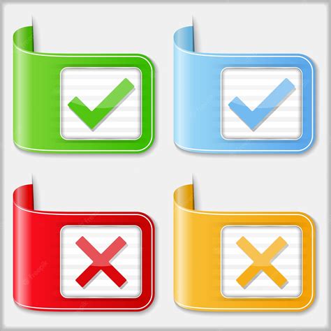 Premium Vector Check And Cross Symbols