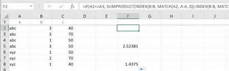 Excel Calculations For Every Uniquedistinct Values Stack Overflow