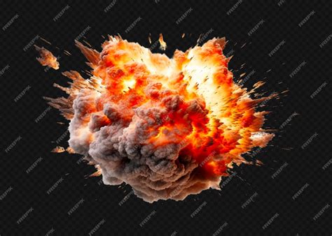 Fire Explosion Isolated Transparency Background Premium Ai Generated Psd