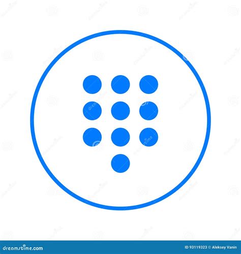 Dialpad Numeric Keypad Circular Line Icon Round Colorful Sign Flat