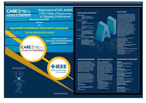 Fdp On Machine Learning And Deep Learning 2023 Care College Of