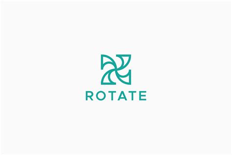Rotate Logo Abstract Letter R Symbol Gráfico por captoro Creative Fabrica