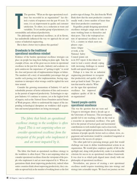 The Sawhney Model Operational Excellence For The People By The People Pdf Goal System