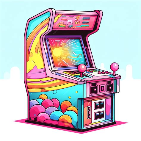 Premium Photo A Drawing Of A Colorful Arcade Game Called The Game