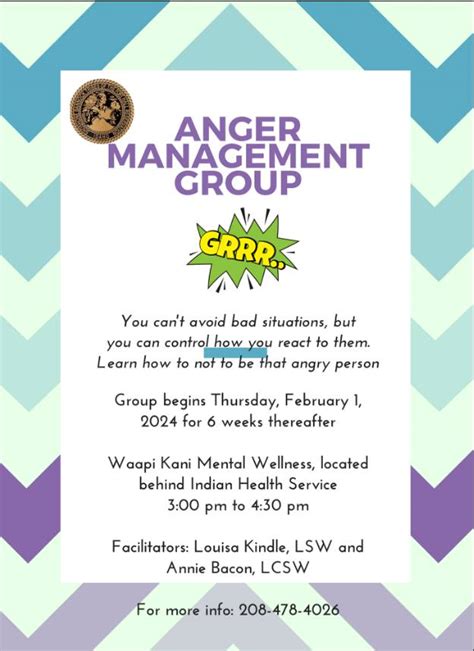 Anger Management Group At Waapi Kani Shoshone Bannock Tribes