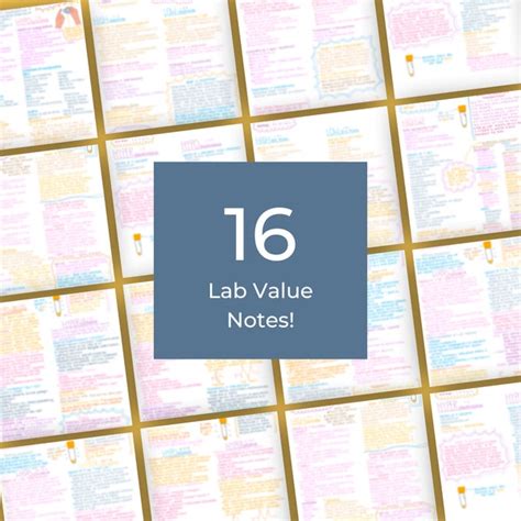 Nursing Lab Values Printable Etsy