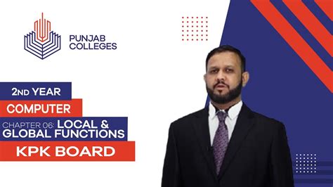 pgc lectures inter part 2 kpk board computer science chapter 6 local