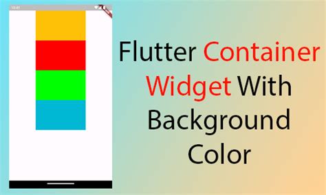 how to set the background color of a container widget in flutter eroppa