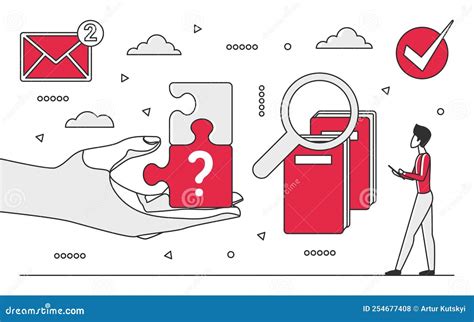 Solution Info Searching Process Stock Vector Illustration Of Info