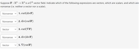 suppose f r3→r3 ﻿is a c2 ﻿vector field indicate