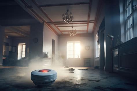 Premium Ai Image Smoke Detector And Fire Alarm In Action Background Ai Generated
