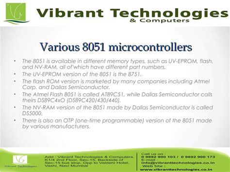 Embedded System Introduction To Micro Controller 8051 Ppt