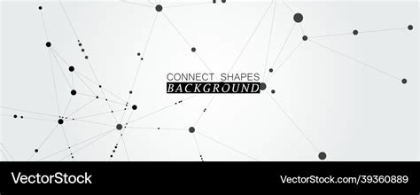 Abstract Connection Structure On Banner Template Vector Image