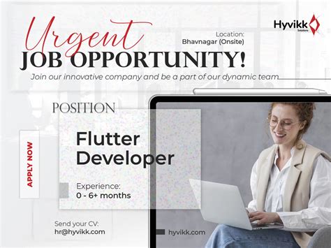 Hyvikk Solutions On Linkedin Flutterdeveloper Opportunity Urgent Team Flutter Projects