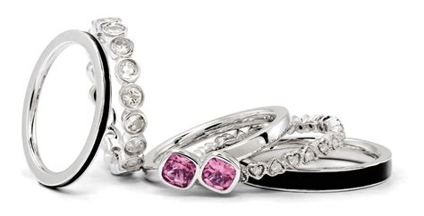 Stackable Expressions Sterling Silver Pink Tourmaline Ring Stack Pink