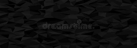 Abstract Geometric Chaos Background With Black Polygonal Triangles For Modern Design Stock