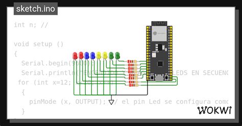 Secuencialeds Wokwi Esp32 Stm32 Arduino Simulator