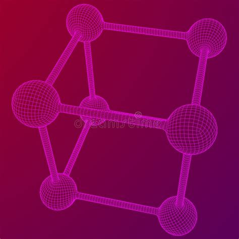 Wireframe Mesh Molecule Stock Vector Illustration Of Chemical 135111446