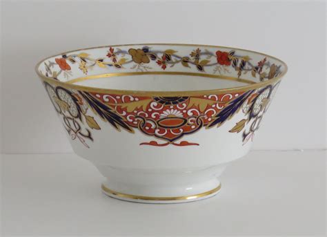 Early 19th Century Spode Porcelain Slop Bowl In Japan Ptn 1946 Circa