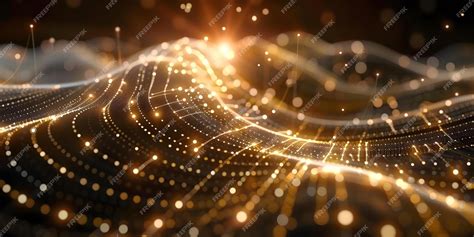 Illustration Of A Neural Network For Machine Learning Lines And Dots