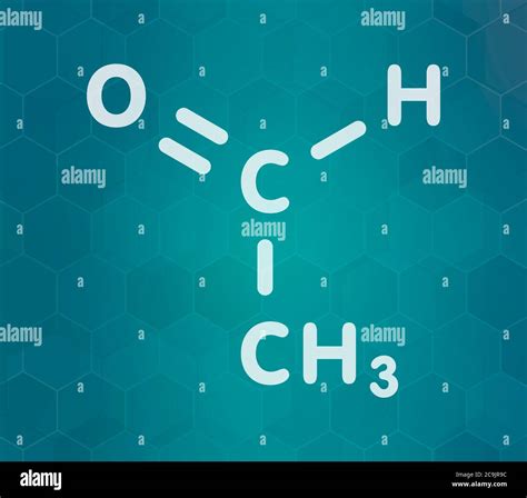 Acetaldehyde Ethanal Molecule Chemical Structure Acetaldehyde Is A