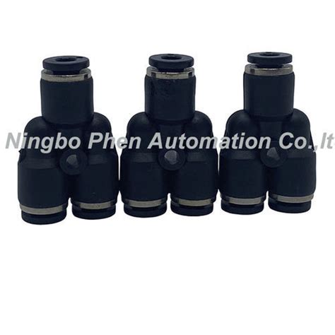 Pneumatic Fitting Py Ningbo Phen Automation Co Ltd Push In Y Plastic