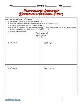 Unit Polynomials And Factoring Expert Factoring By Grouping EasyEdit