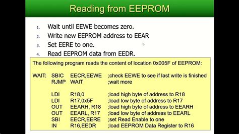 Writing To And Reading From Eeprom Using Address In Eeprom Atmega328p