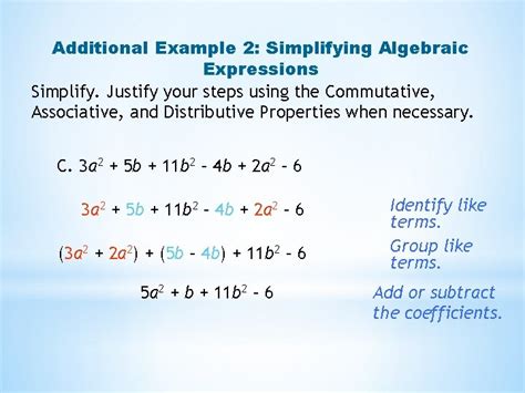 Simplifying Algebraic Expressions Vocabulary Term A