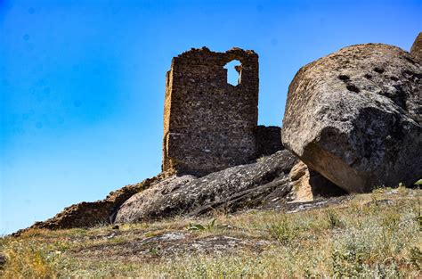 King Markos Fortress Towers Overlooking The City Of Prilep Macedonia
