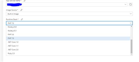 Azure App Service Deploy Must Support Setting Runtime Stack To Php 72 · Issue 7065 · Microsoft