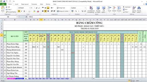 Cách tạo bảng chấm công tự động trong Excel dễ mà đẹp mắt