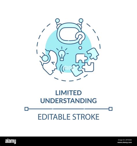 2d Limited Understanding Thin Line Blue Icon Concept Stock Vector Image