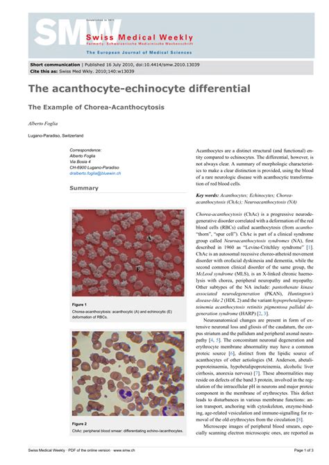 Echinocytes And Crenation
