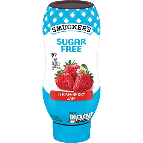 2x Smuckers Sugar Free Strawberry Squeezable Jam 165 Ounce