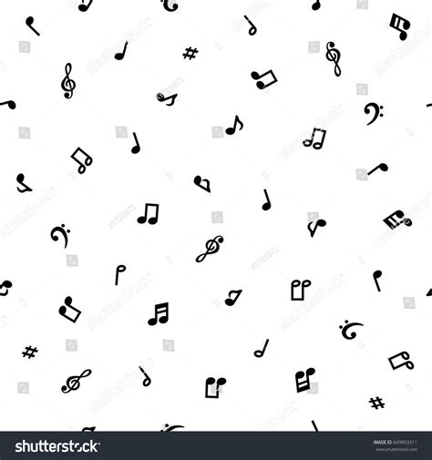 Seamless Pattern Music Notes Stock Vector Royalty Free 649853311