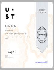 First Python Program Coursera Pdf PR OJE CT CE RTIFIC AT E J Un 1 0 2