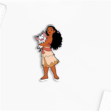 Acrylic Pin Moana Island Girl Distinct Enamel Pins