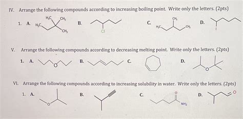 [solved] Arrange 3 Iv Arrange The Following Compounds According To Course Hero