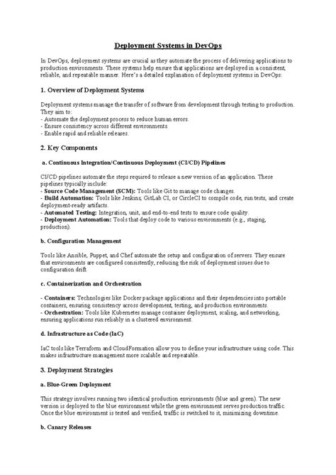 unit 5 deployment in dev ops deployment systems in devops in devops