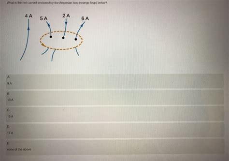 solved what is the net current enclosed by the amperian loop