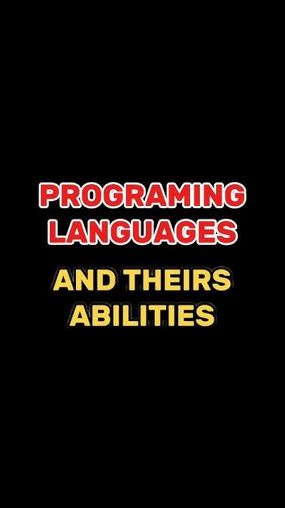 different programing languages and their works shorts youtube