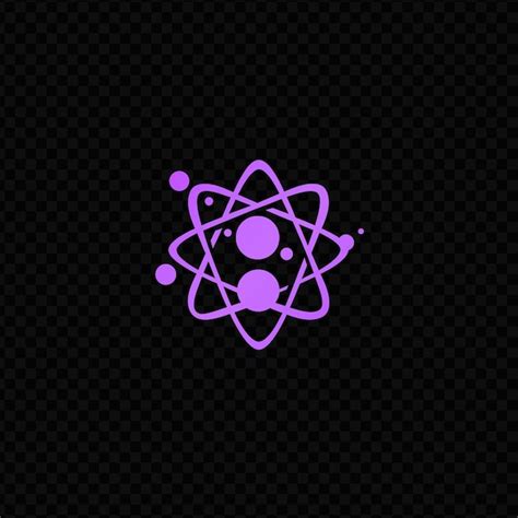 Premium Psd A Colorful Illustration Of Atom And The Word Atom On A Black Background