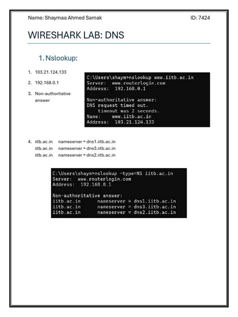 Dnsnetworkslab4 Pdf Domain Name System Communications Protocols